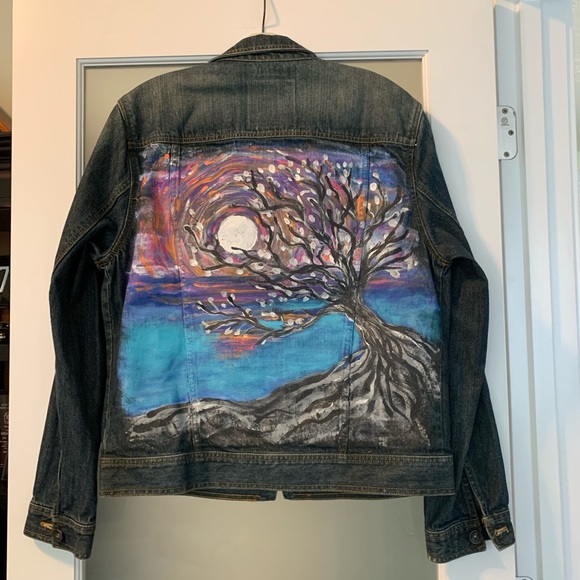 American Rag | Jackets & Coats | Hand Painted Jean Jacket Med | Poshmark